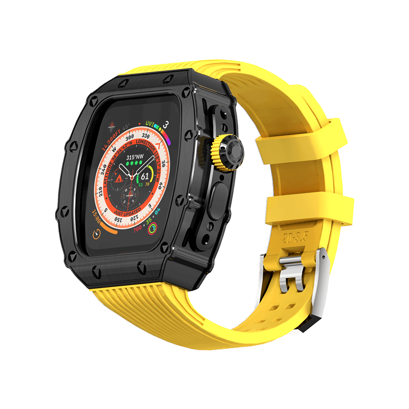 Case for Apple Watch 40/41/44/45/49mm Alloy Case - LUXURY-S [Yellow ...