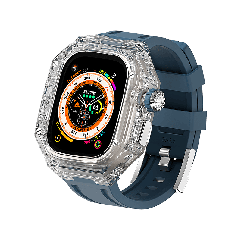 Luxury Transparent Square Case for Apple Watch 40/41/42/44/45/46/49mm ...